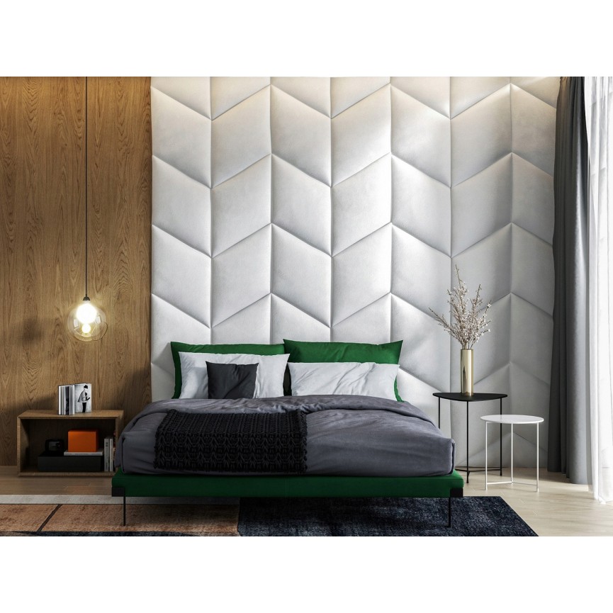 Panel acolchado para revestimiento de pared de aguamarina de 60x30 cm ...