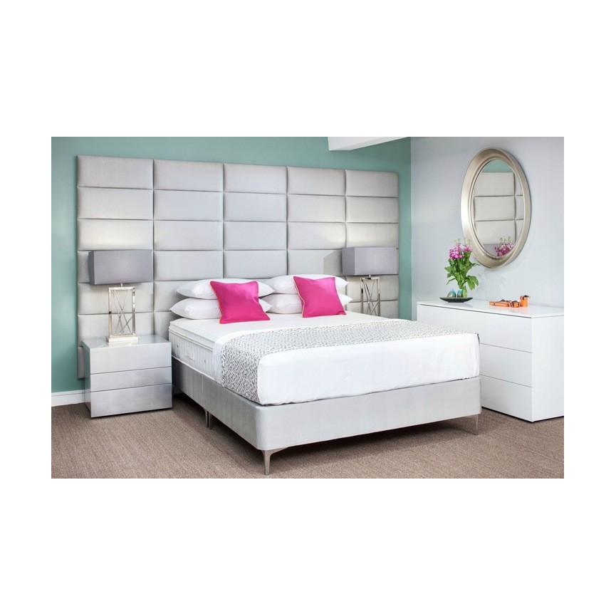 Panel acolchado para revestimiento de pared de antracita 60x40 cm en ...