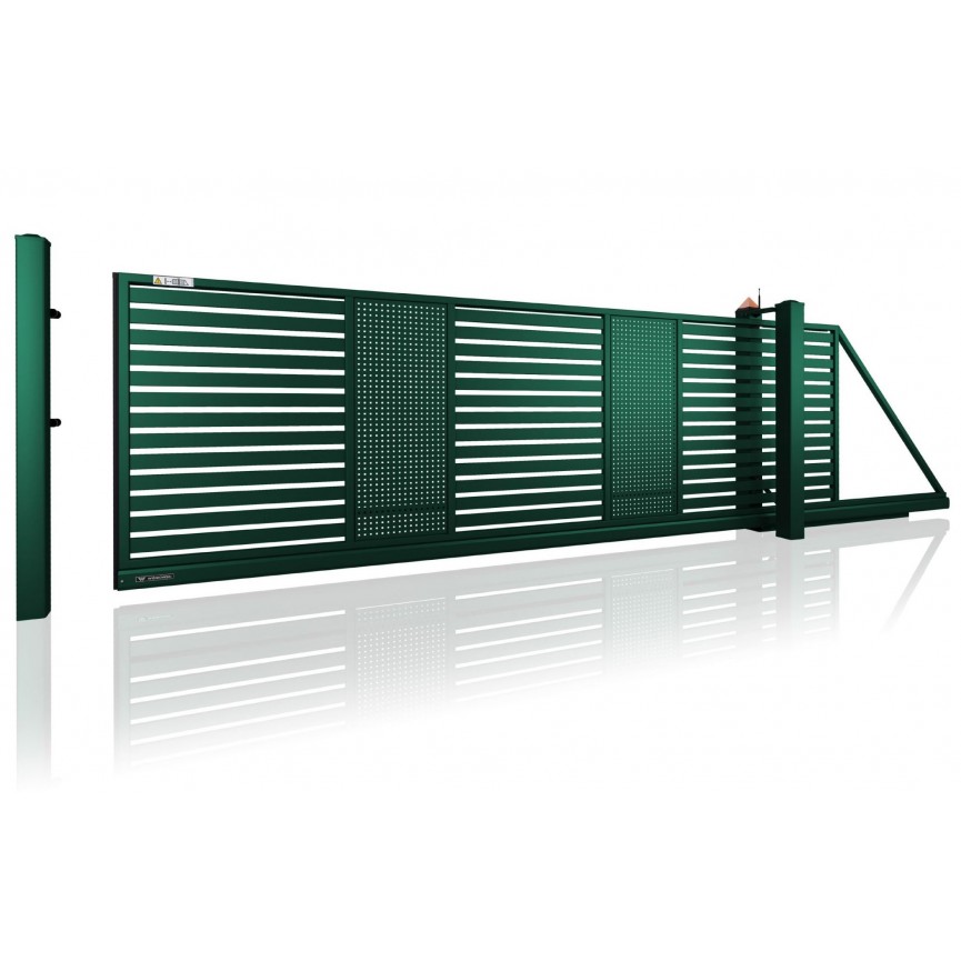 Portail coulissant MODERN AW.10.108 / P vert en plusieurs dimensions ...