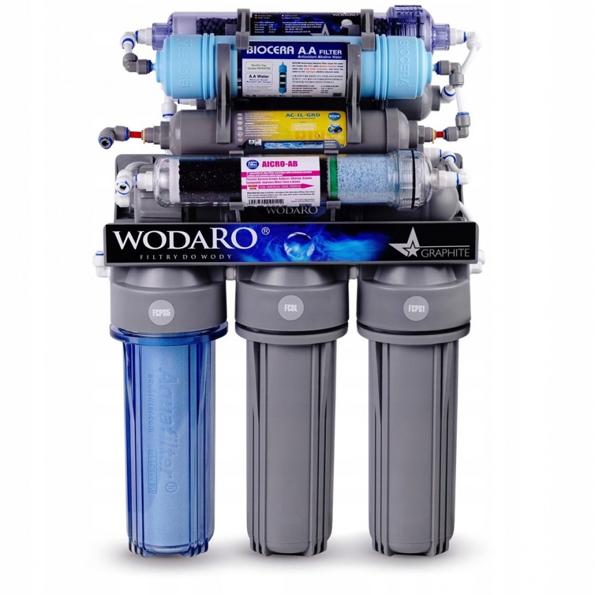 RO10 Sistema de ósmosis inversa gris de 10 etapas + Juego de cartuchos ...